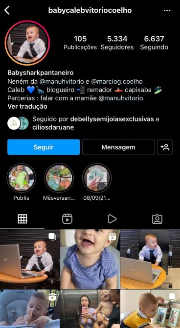 Seguindo os passos da mãe, bebê influencer faz 1° trabalho com 7 dias ...