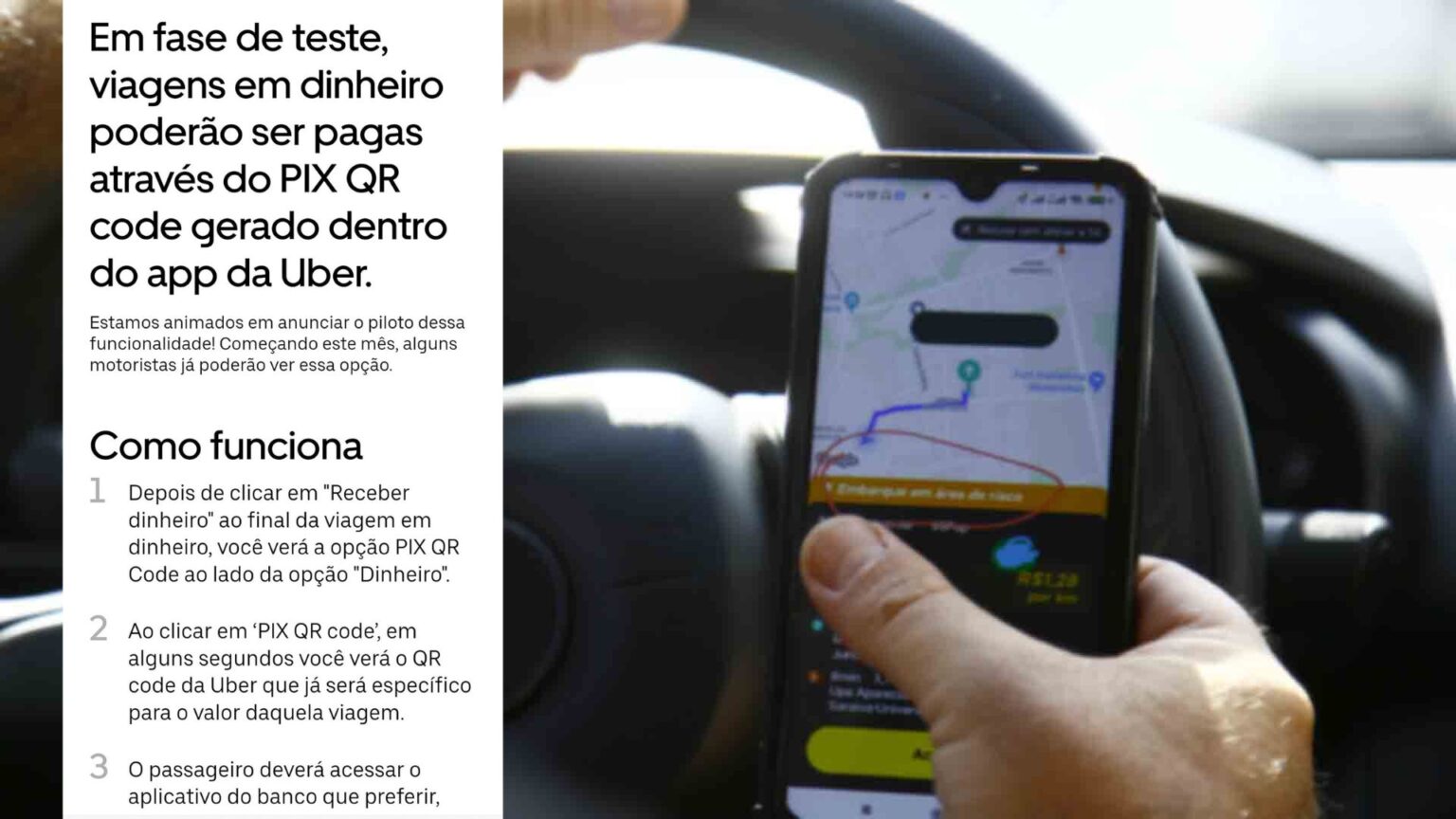 Funcionalidade foi liberada apenas para uma parcela de motoristas ...