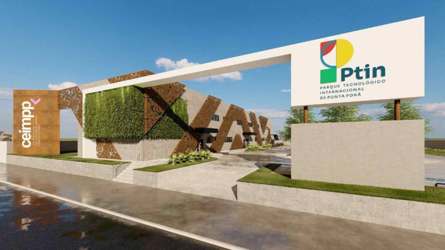 Projeto do parque, que está em construção. (Foto: Divulgação, PMPP)