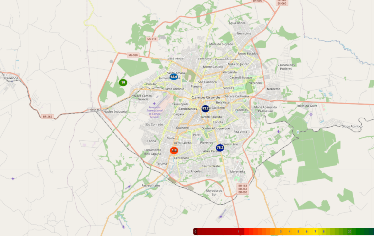 Campo Grande registra 93 milímetros de acumulado de chuva e alerta é de ...