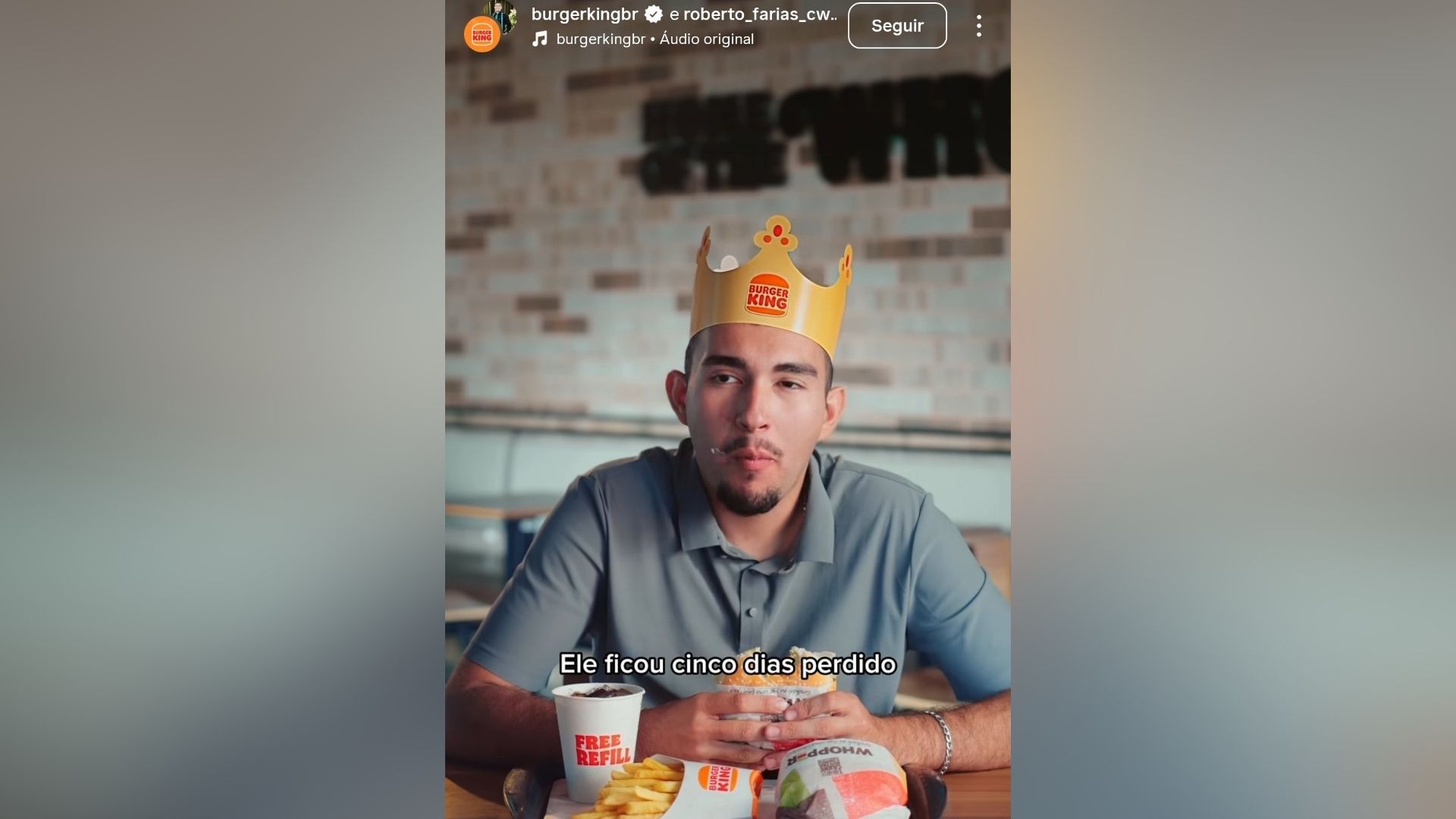 O que você achou? BK divide opiniões em publi com Roberto do Pico ...