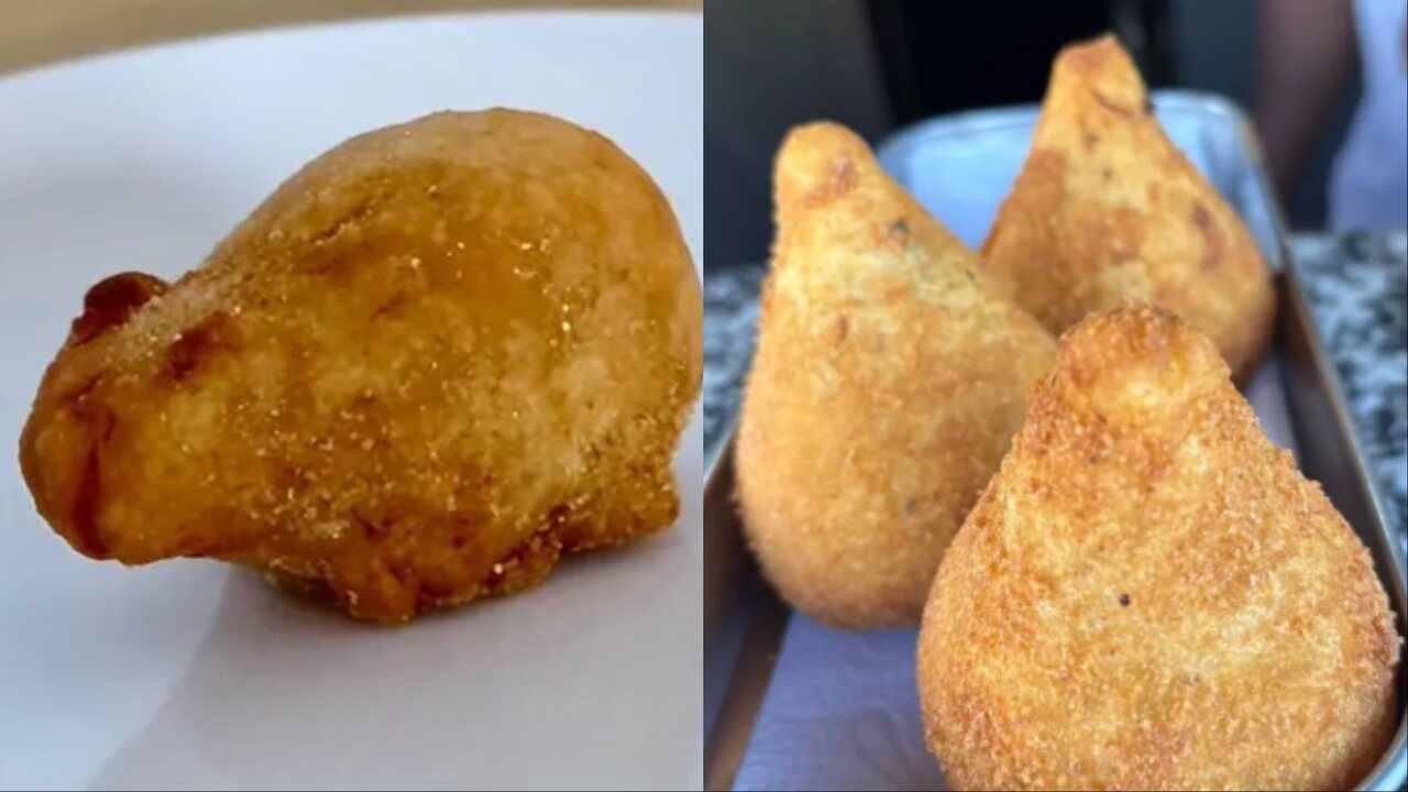 Coxinhas com sabores e formatos diferentes. (Divulgação)