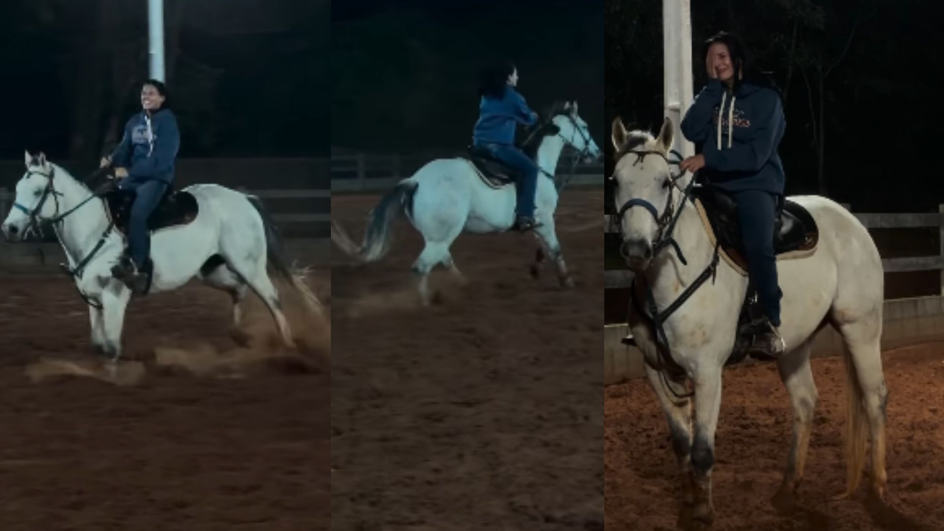 Ana Castela em treino de montaria. (Foto: Reprodução/Instagram)